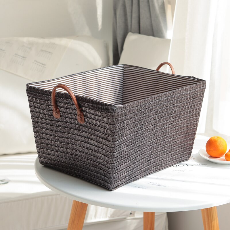 Hand-plait Simple Laundry Basket with Handle Arran... – Grandado