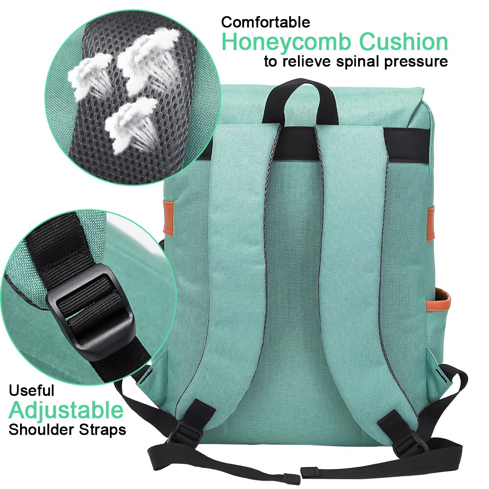 Modoker Vintage Laptop Backpack With USB Charging ... – Grandado