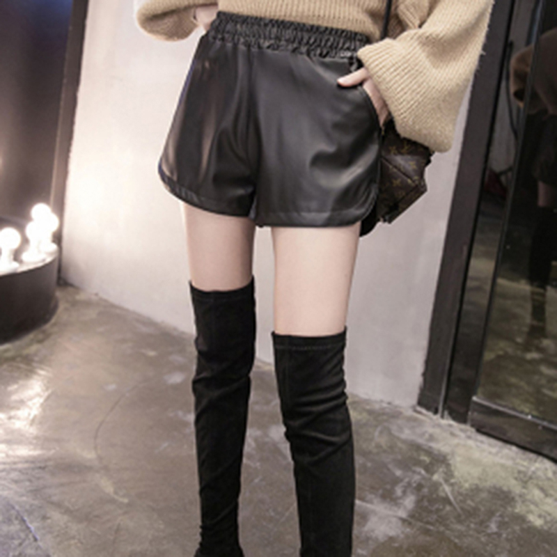 Women PU Leather Wide-legged Short Bottoms Women P... – Grandado