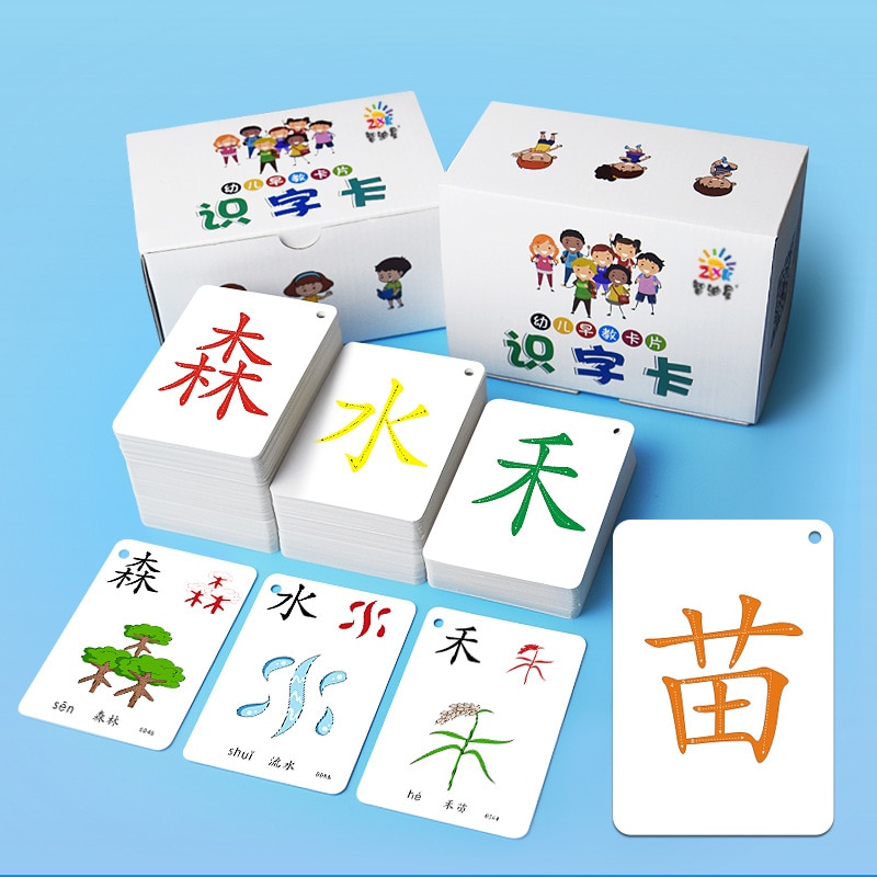 250PCS/set Learning Chinese Words Language Flash C... – Vicedeal