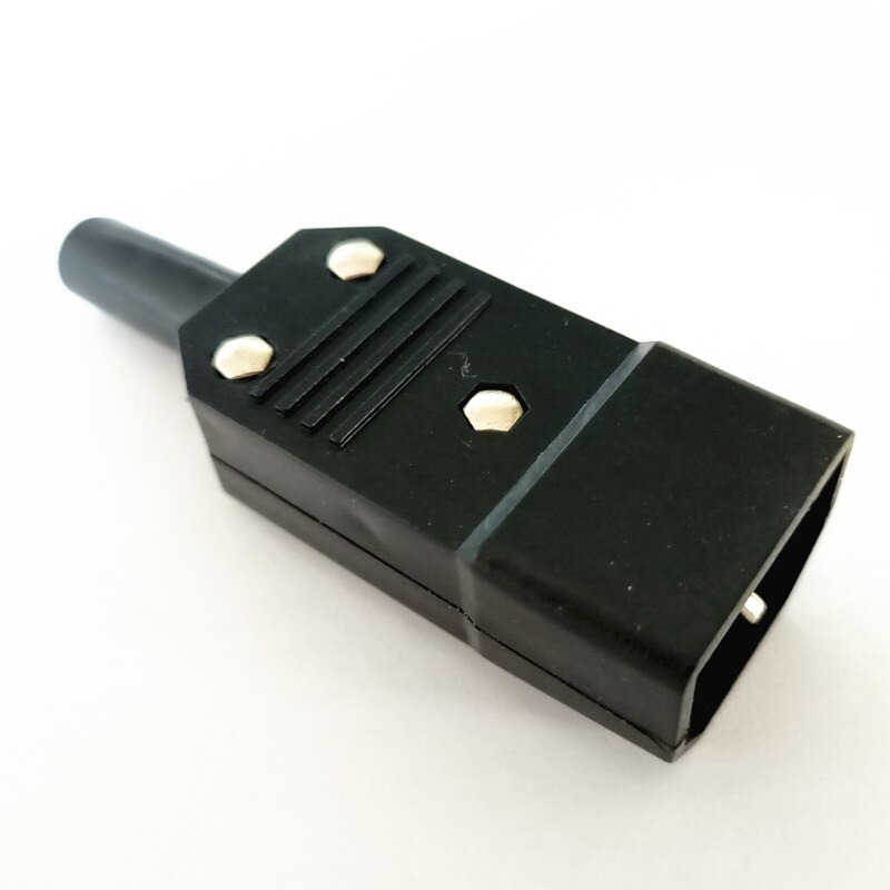 10A 250V Black Male Plug Rewirable Power Connector... – Grandado