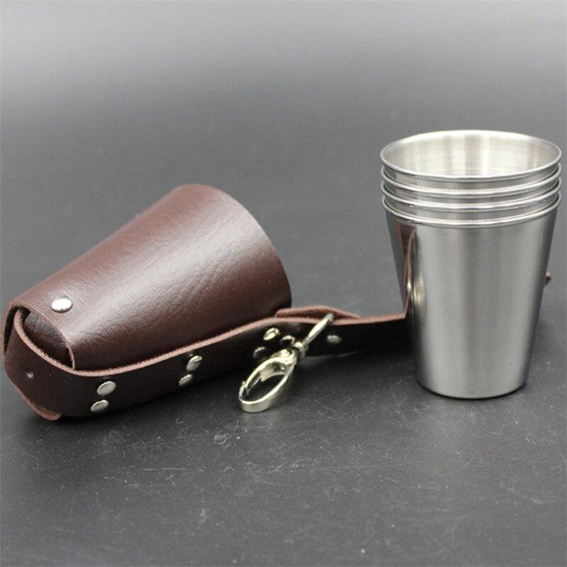 4pcs 70ml Stainless Steel Wine Glasses Portable Be... – Vicedeal