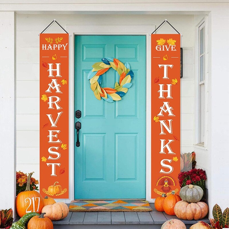 Thanksgiving Decorations GIVE THANKS HAPPY HARVEST... – Vicedeal