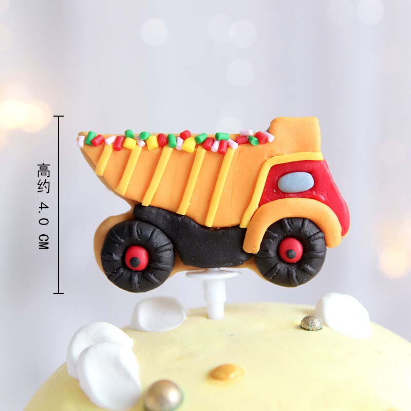 Soft Engineering Car Cake Toppers 1st Boy Birthday... – Grandado