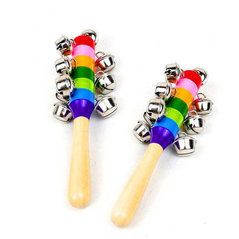 Holz Hand Rassel Bunte Regenbogen Kreuz Rassel Ins... – Grandado