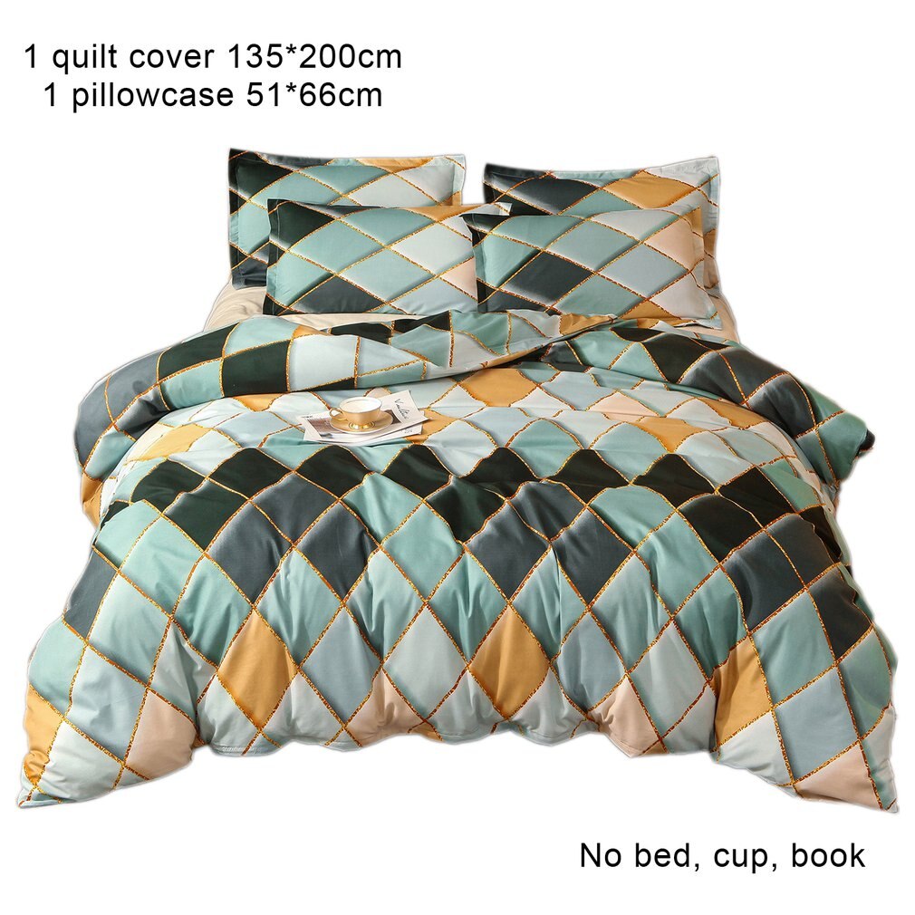Quilt Cover Durable Gold Line Quilt Cover Geometri... – Grandado