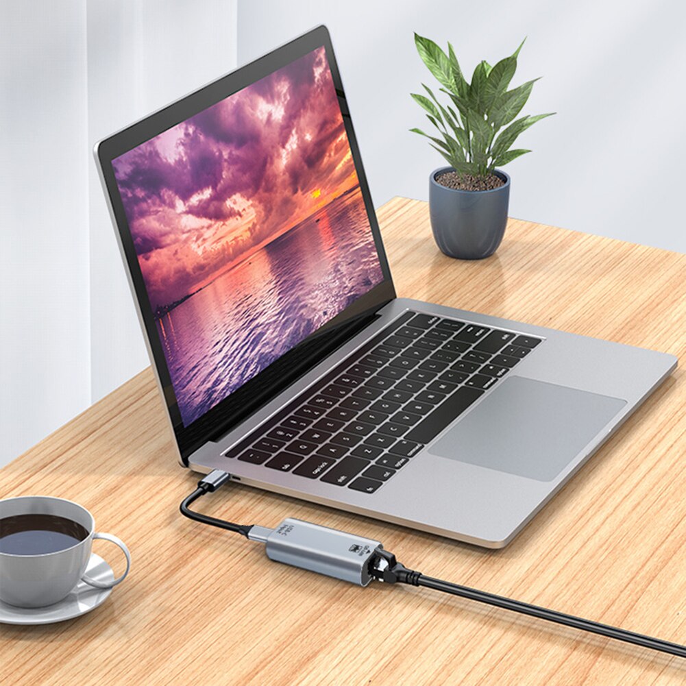 Ethernet Adapter Network Card USB Type C to RJ45 E... – Grandado