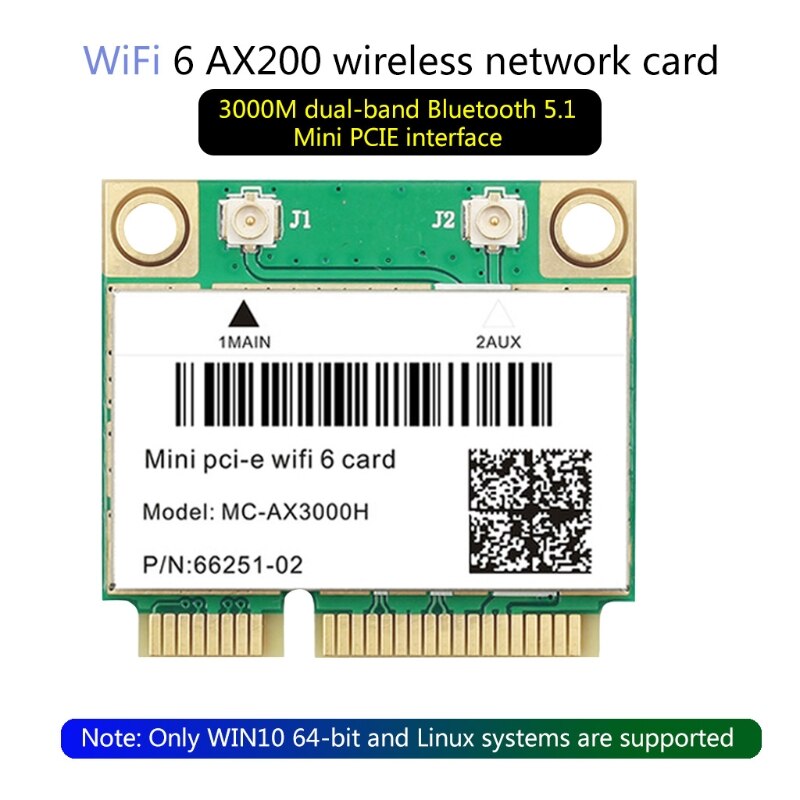 Universele Wifi 6 AX200 Draadloze Kaart 2.4G + 5G ... – Vicedeal
