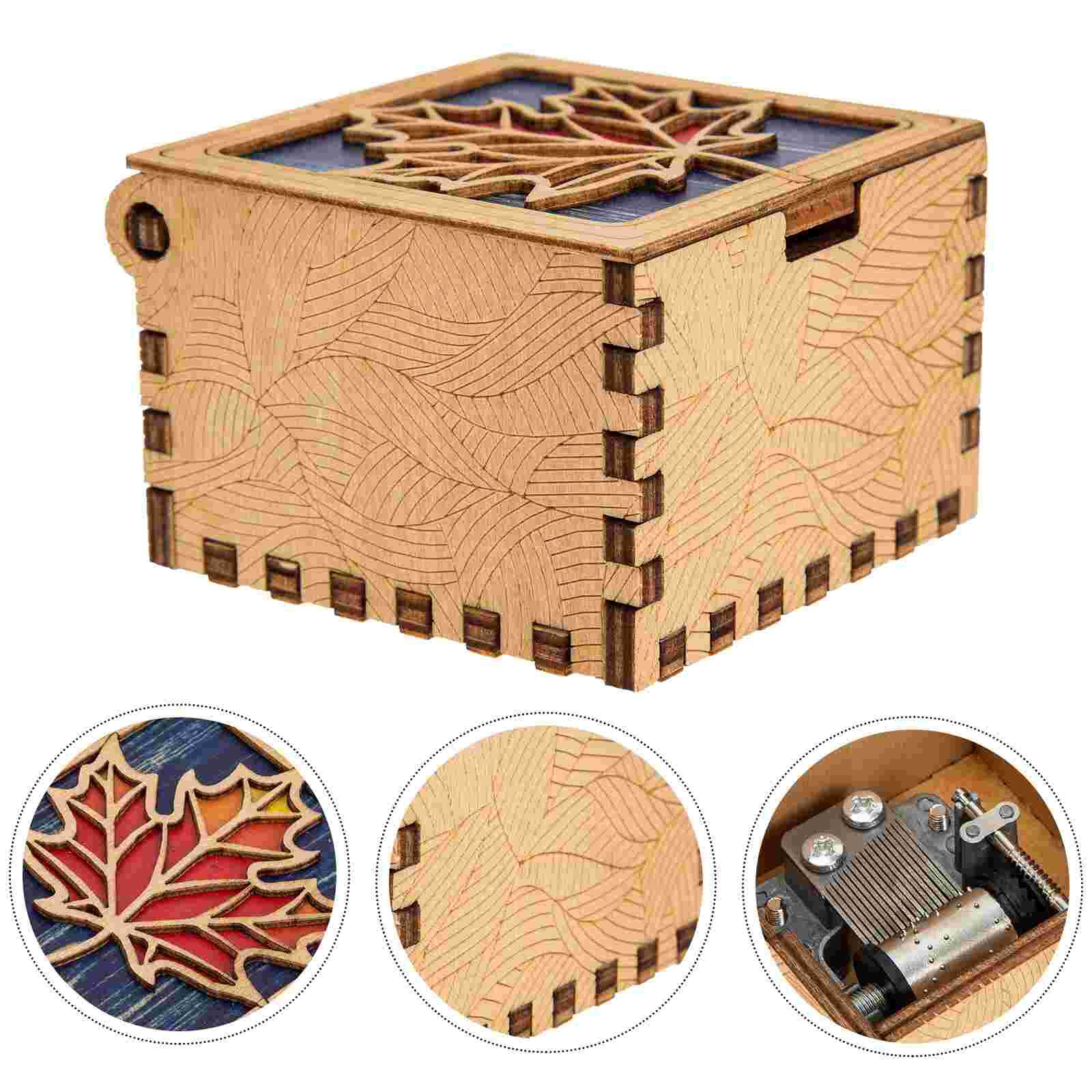 Retro Musical Box Wooden Mini Box Hand Crank Box A... – Vicedeal