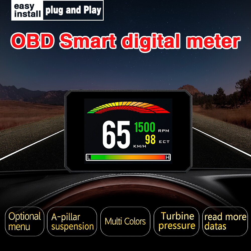 Head Up Display HUD Display P16 Car OBD OBD2 Head ... – Grandado