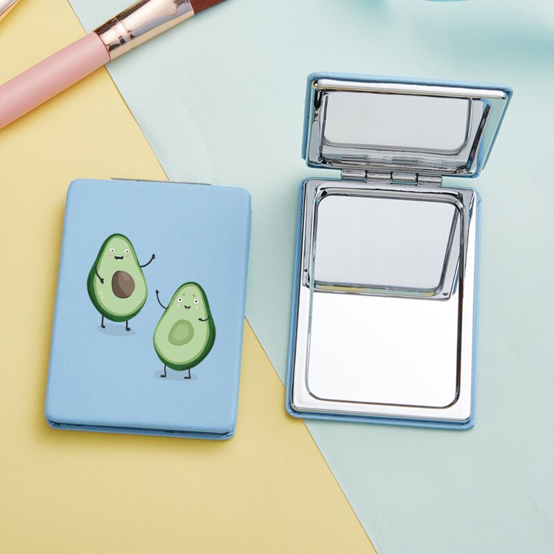 Funny Avocado Pattern Mini Lady Hand Makeup Mirror... – Grandado