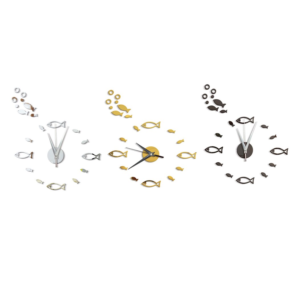 Cool Mirror Wall Clock Sticker Set Cute 3D Cartoon... – Vicedeal