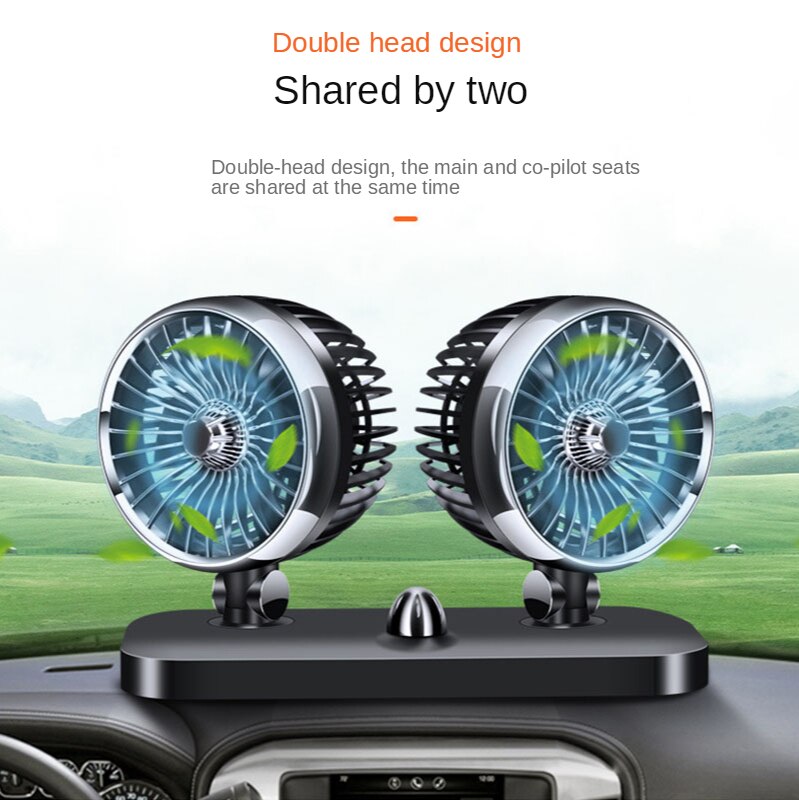 12V/24V Dual Head Car Fan Portable Vehicle Truck 3... – Vicedeal