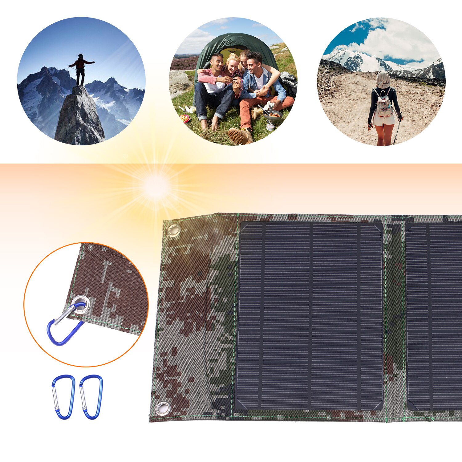 120W 12V Monocrystalline Foldable Solar Panel with... – Grandado