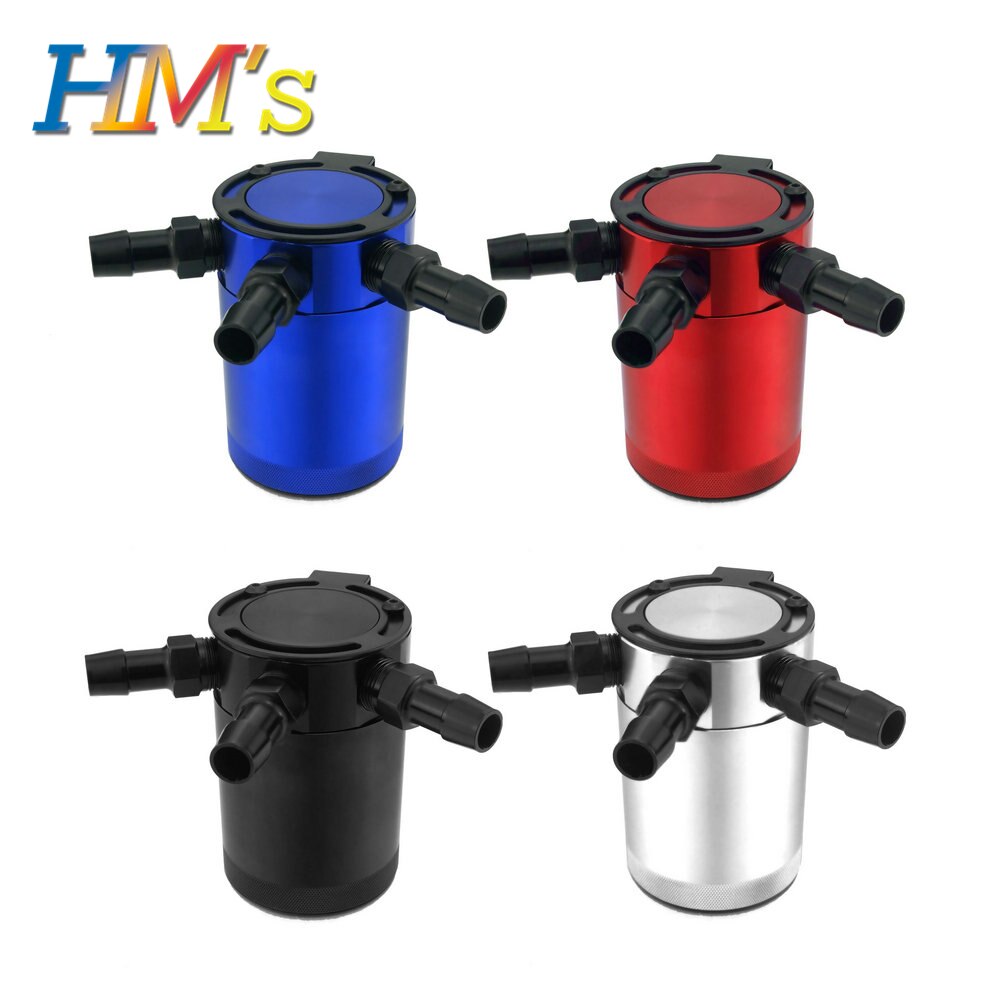 Oil Catch Can Baffled Fuel Tank 3-Port Universal Oil Breather Tank ...