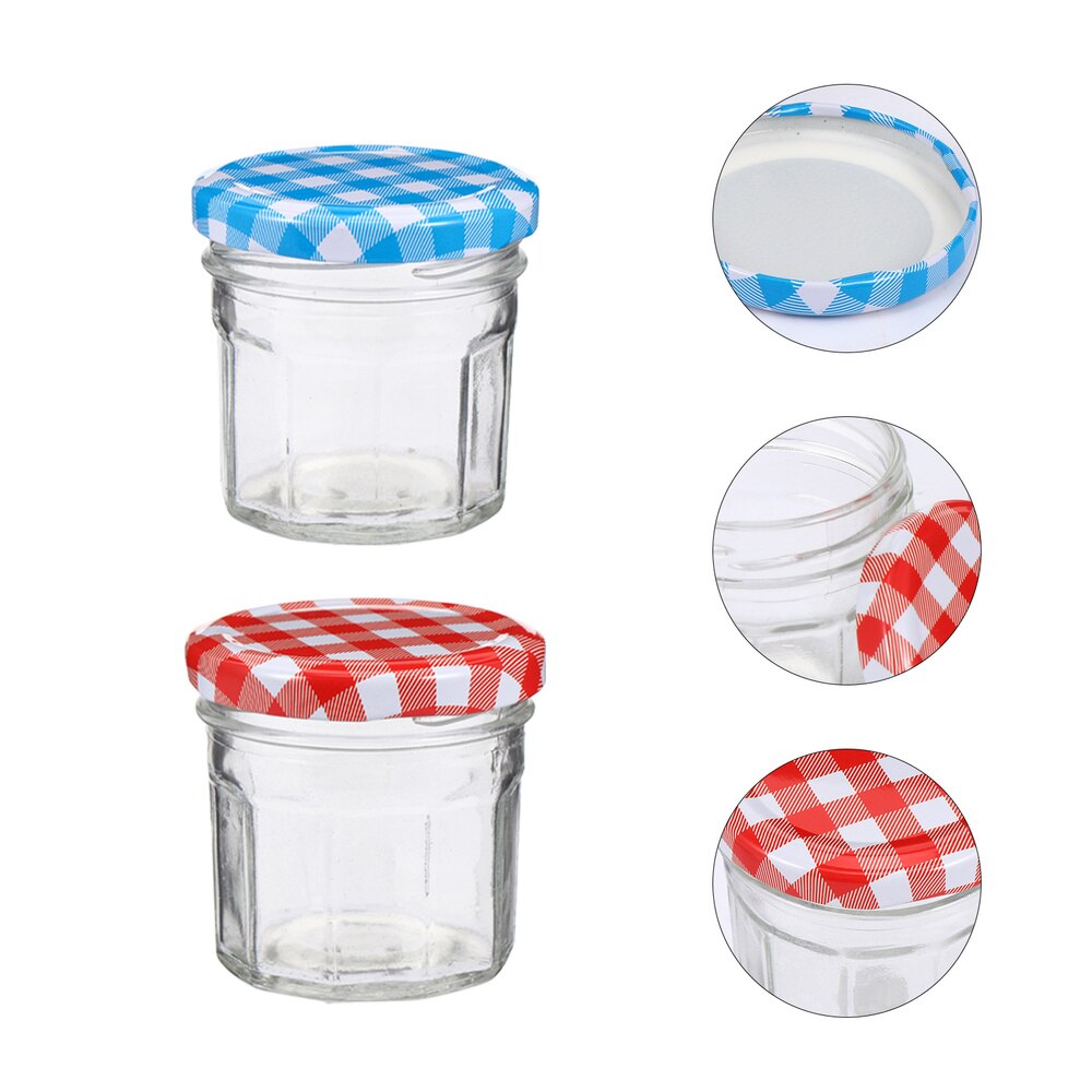 12pcs Glass Jam Storage Bottles Honey Sealed Jars ... – Vicedeal