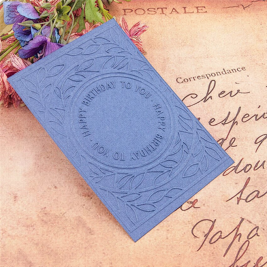10.5x14.8cm wreath leave Embossing folders Plastic... – Vicedeal