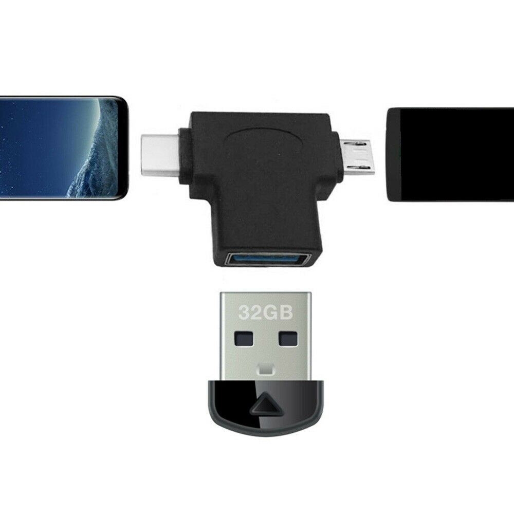 2 In 1 OTG Adapter USB 3.1 Type-C + Micro USB Male... – Grandado