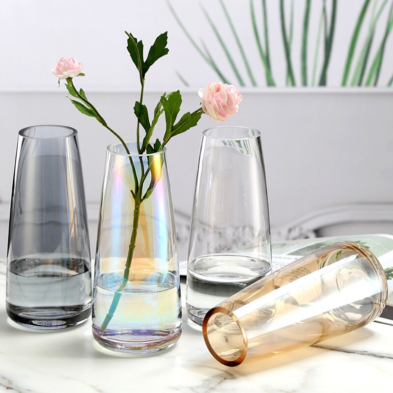 Aurora Glass Vase Desktop Decoration Transparent F... – Vicedeal