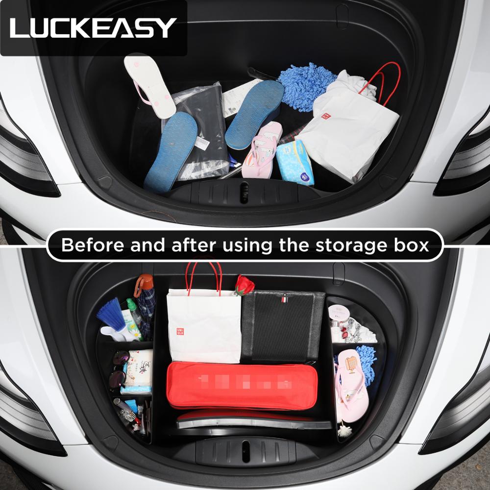 For Tesla Model 3 car Front trunk split storage bo... – Grandado