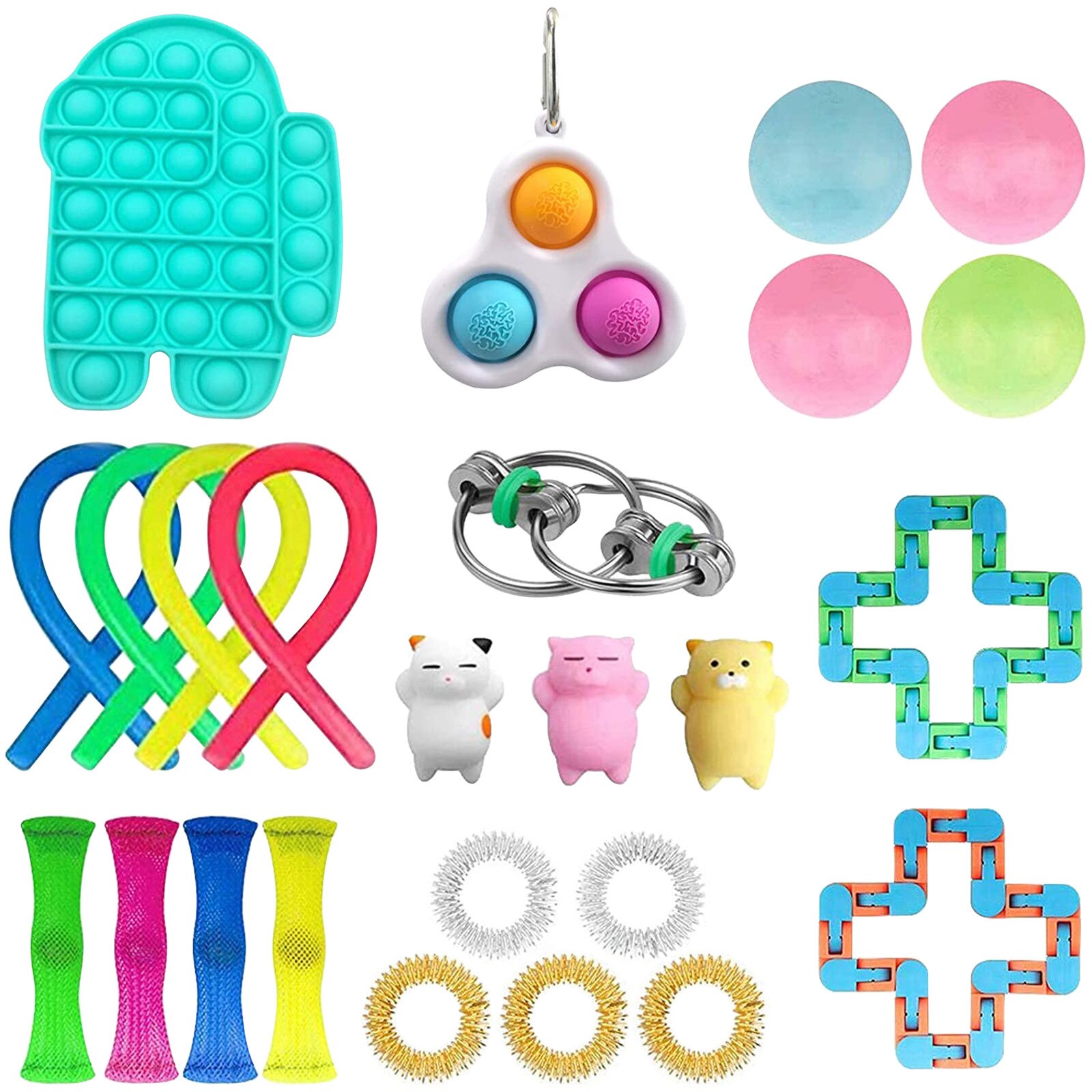 25 Pack Fidget Sensory Toy Set Stress Relief Toys ... – Vicedeal