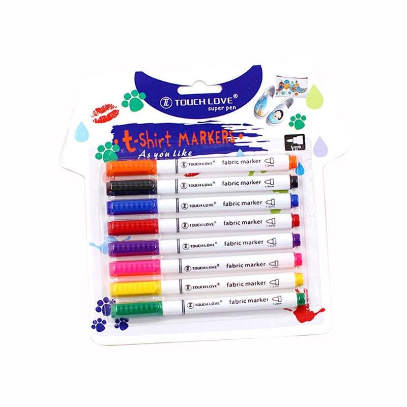 8 Colors Fabric Paint Pen Clothes Textile Markers ... – Vicedeal
