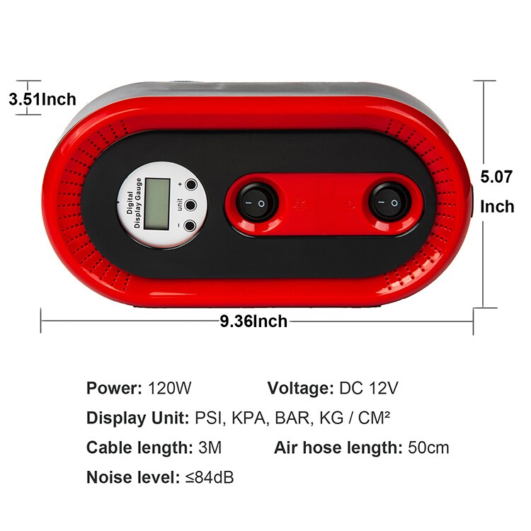 12V Portable Car Auto Electric Air Compressor Digi... – Grandado