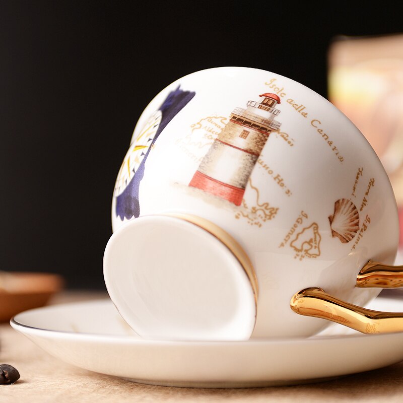 Turkish Tea Cups and Saucer Set Royal Bone China G... – Grandado