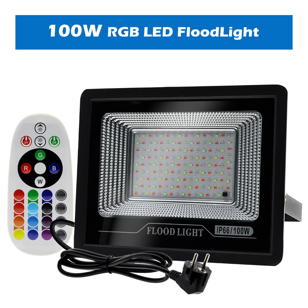 LED Flood Light 50W 100W IP66 Waterproof RGB Spotl... – Grandado