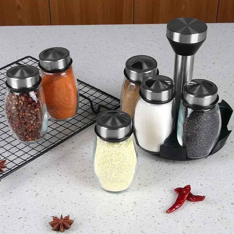 Single Bottle Glass Jar and Spice Jar Set Rack Gla... – Vicedeal