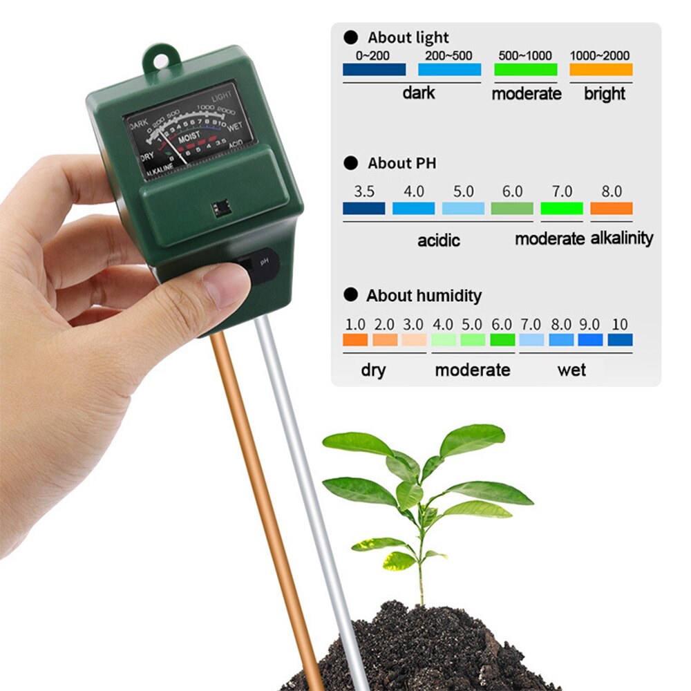 3 in 1 Soil Tester Soil Moisture Monitor Acidity H... – Vicedeal