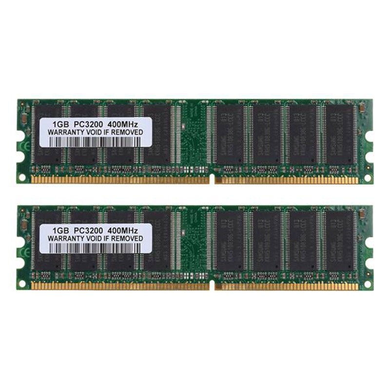 2 Pieces of 1GB DDR1-400MHz PC Desktop Memory PC1-3200 184Pin Non-Ecc DIMM Ram – Grandado