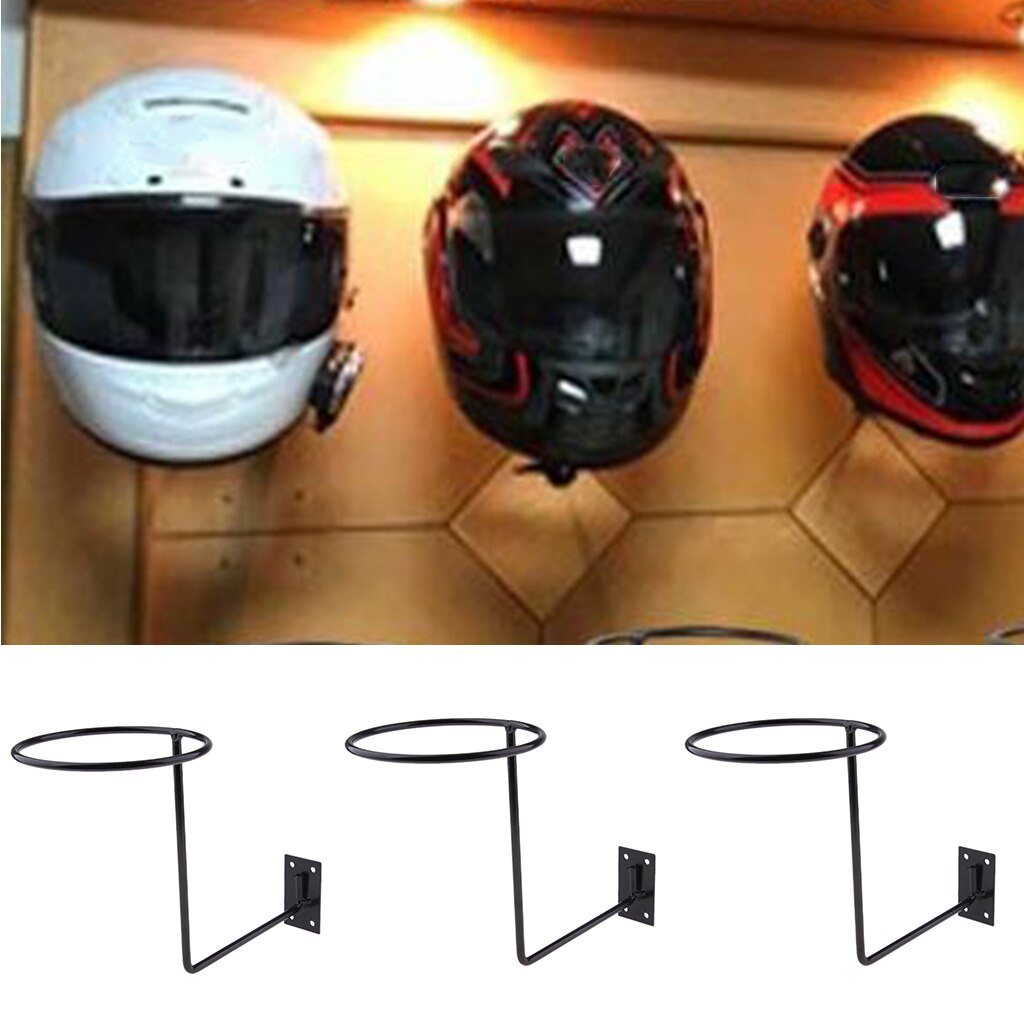 3x Aluminum Motorcycle Helmet Rack Wall Display Ra... – Grandado