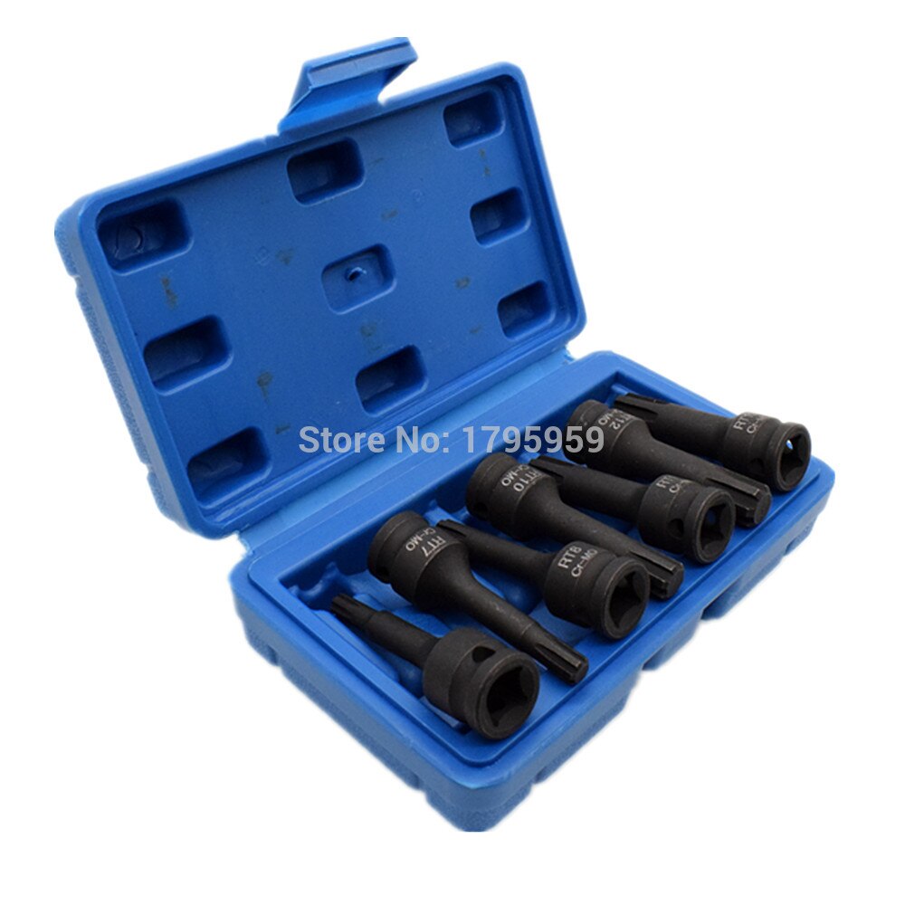 7pc Impact Socket Bit Set 3/8" Square Drive Chrome... – Grandado