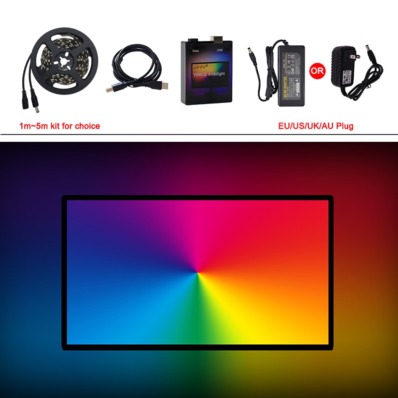 Ambilight RGB USB ws2812b LED Strip licht Computer... – Vicedeal