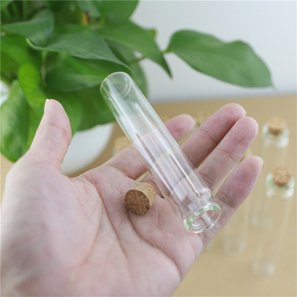 24 Pieces 22*120mm 35ml Glass Jars Cork Stopper Cr... – Grandado