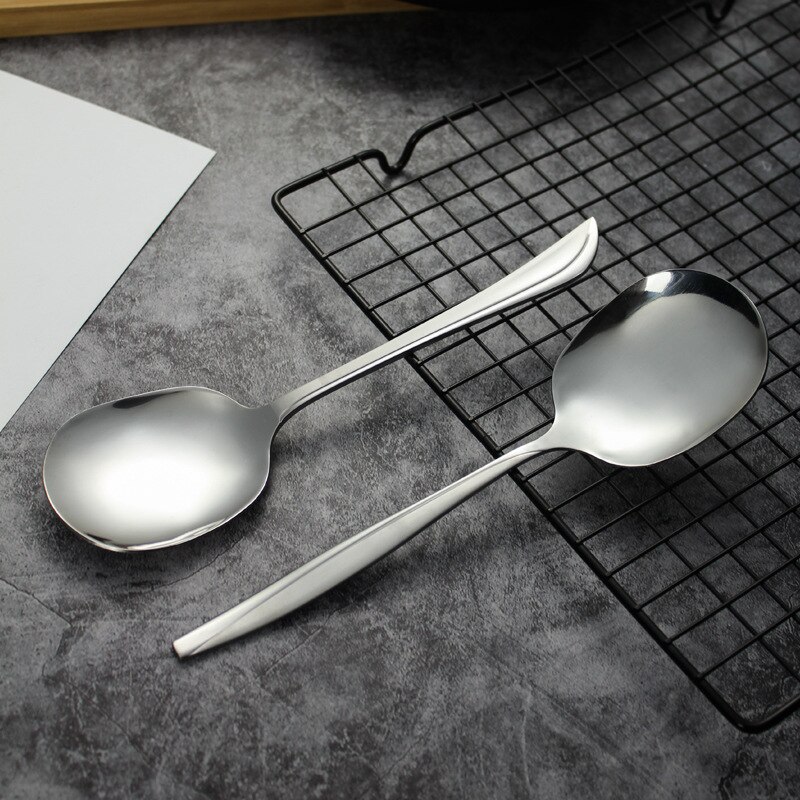 Jiashi 410 Stainless steel serving spoon Hotel wes... – Grandado