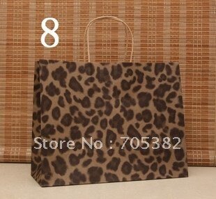 33X26X12CM leopard print Kraft Paper Packaging Bag... – Grandado