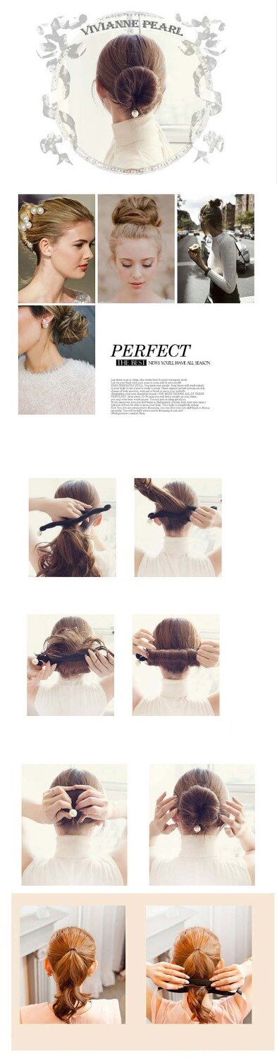 Korean style Pearl Bun Barrette Headwear Hair Acce... – Vicedeal