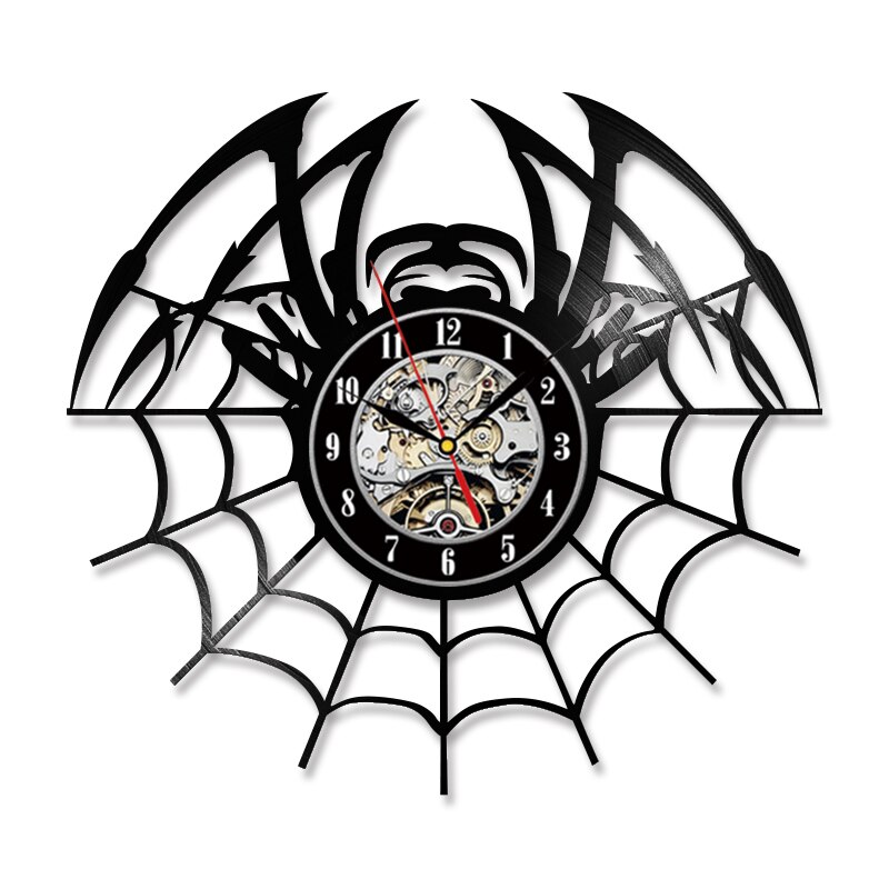 Spider and Network Shape CD Record Wall Clock Home... – Vicedeal