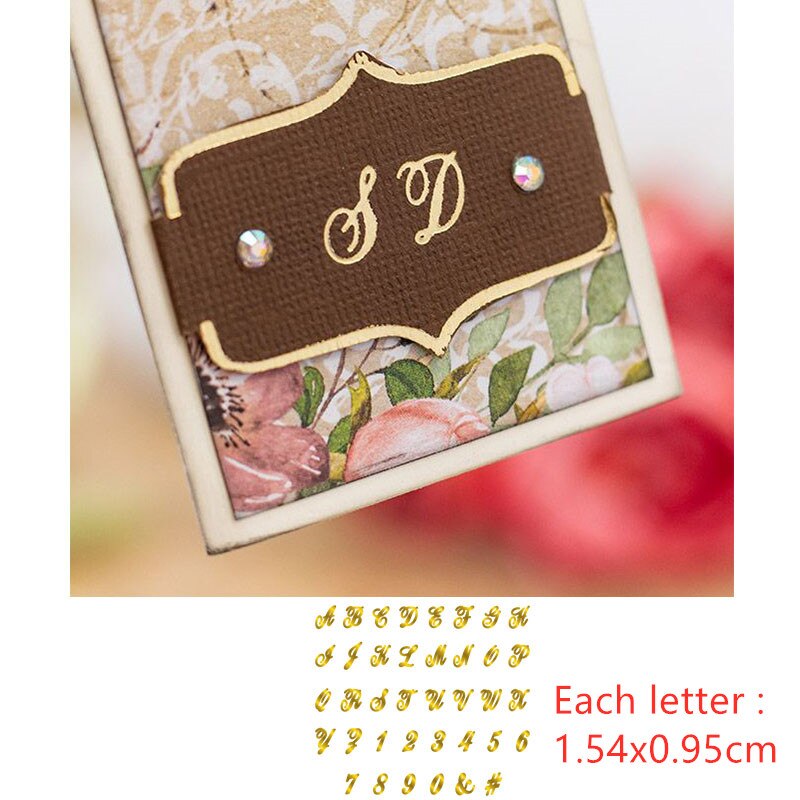 Letters Alphabets Borders Wreath Frames Metal Foil... – Grandado