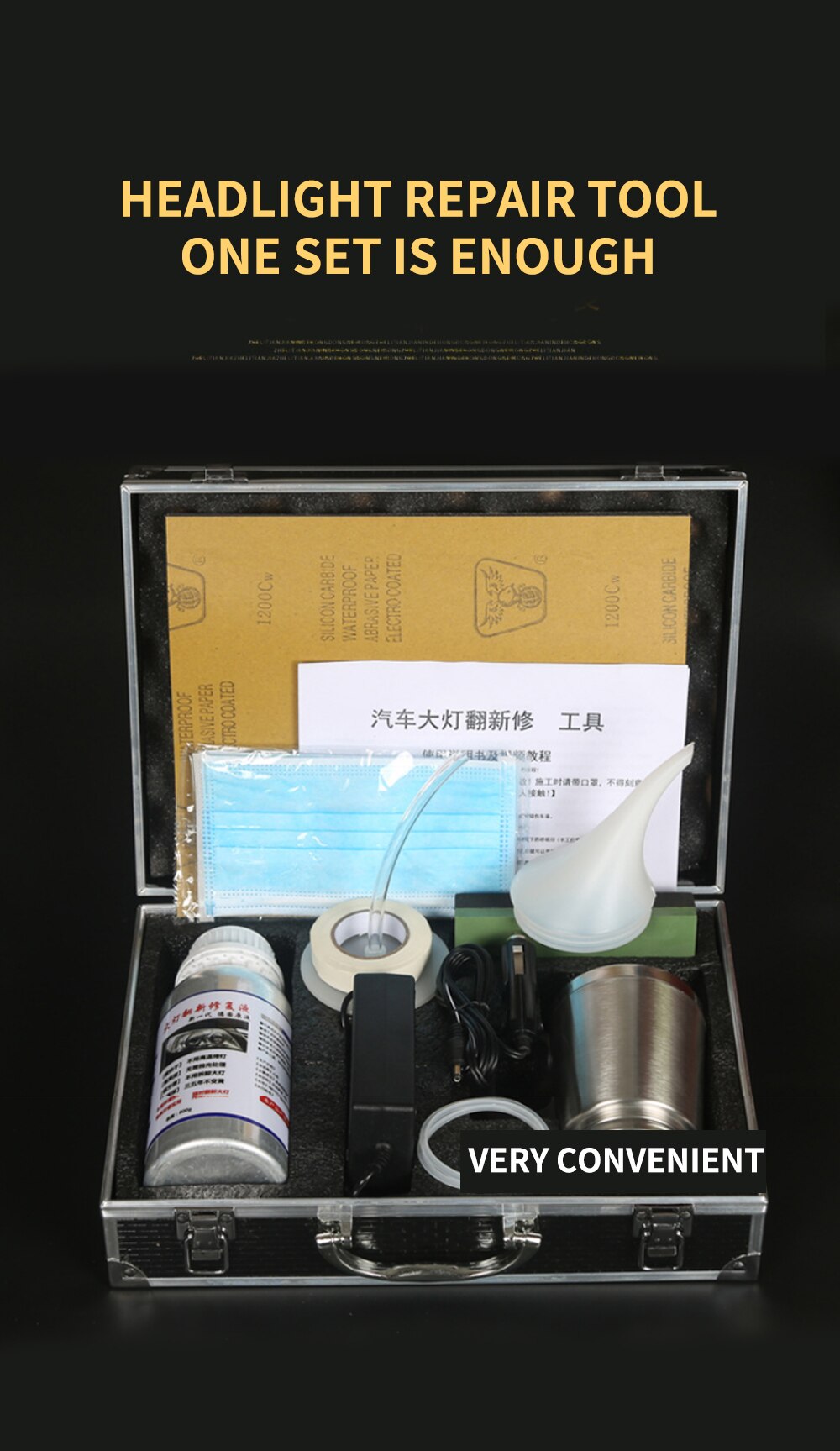 Car headlight refurbishment scratch repair kit lam... – Grandado