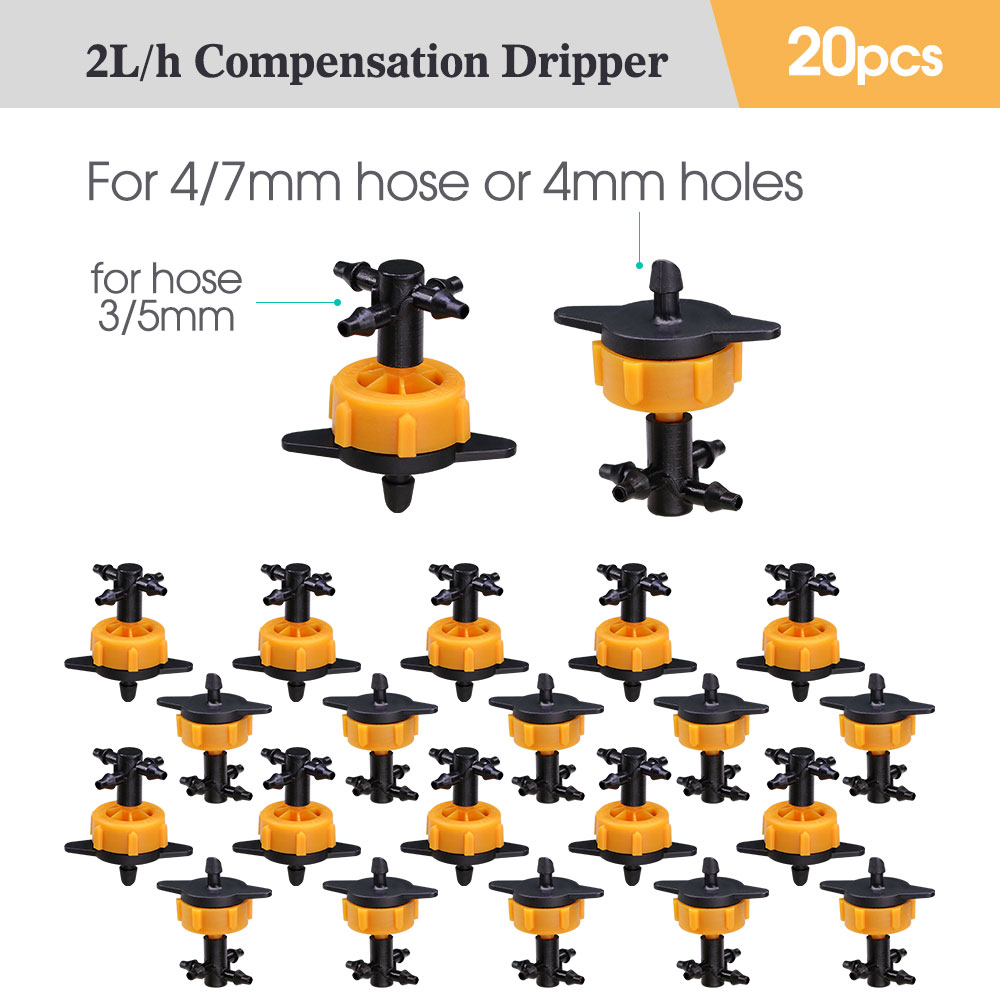 2L 4L 8L Dripper Irrigation 3/5mm Hose 2/4-Way Con... – Vicedeal