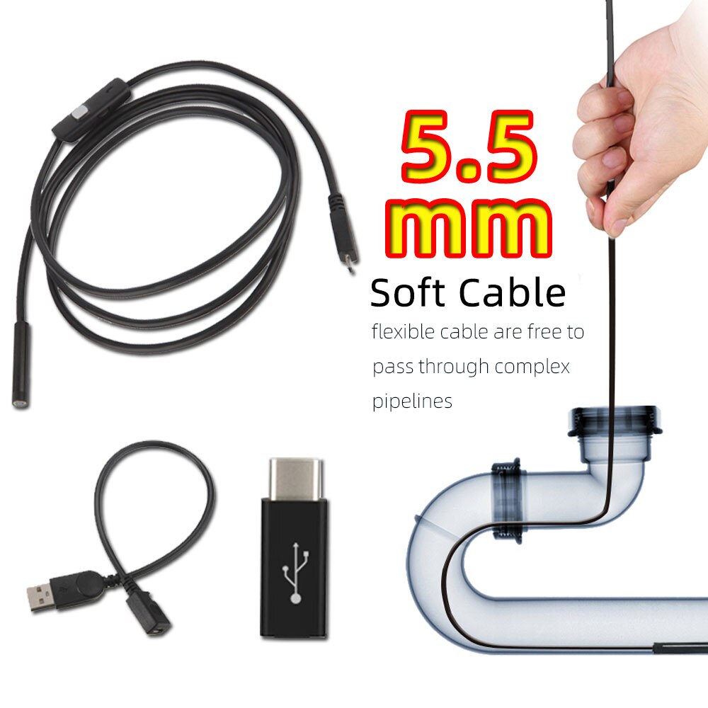 7Mm Flexibele Industriële Camera Endoscoop Usb C A... – Vicedeal