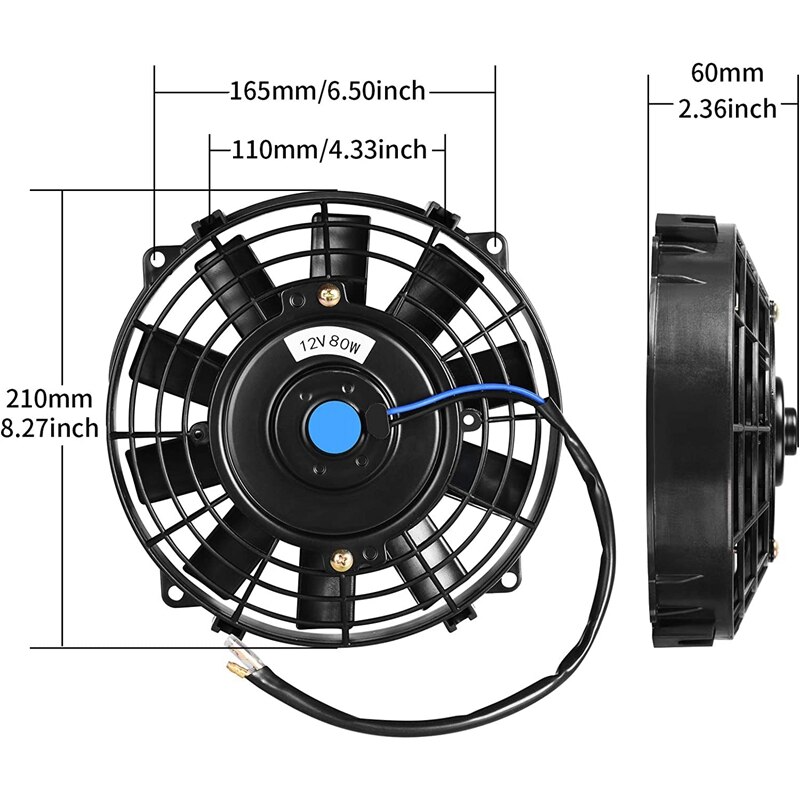Universal Slim Fan Push Pull Electric Radiator Coo... – Grandado