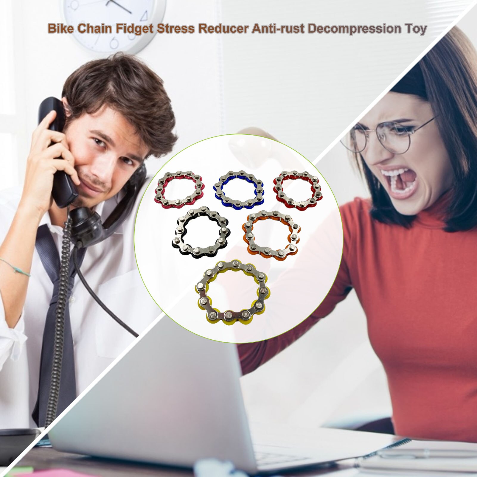 12-section Bike Chain Fidget Bracelet For Autism A... – Vicedeal