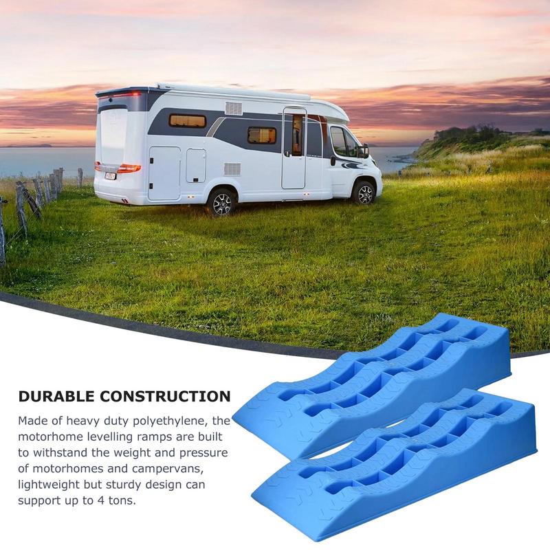 2Pcs RV Leveling Ramps Wheel Chocks Car Tire Anti-... – Grandado