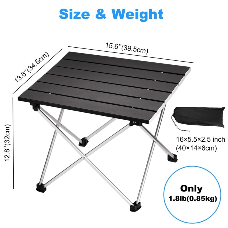 Portable Folding Camping Table Aluminum Desk Table Top Suitable for ...