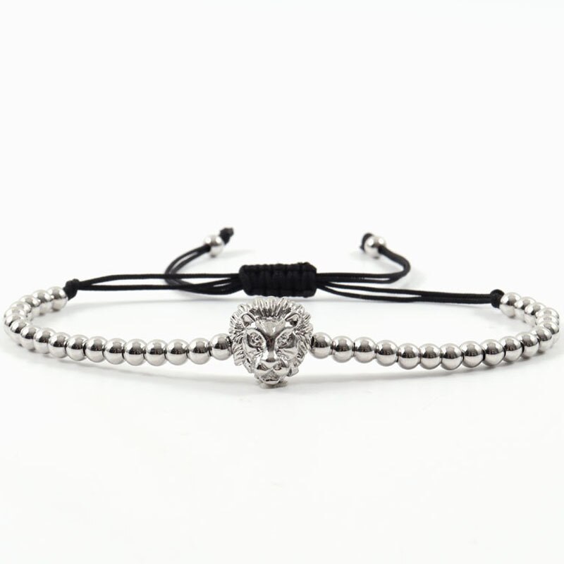 2022 Vintage Lion Head Men Bracelet Simple Braided... – Vicedeal