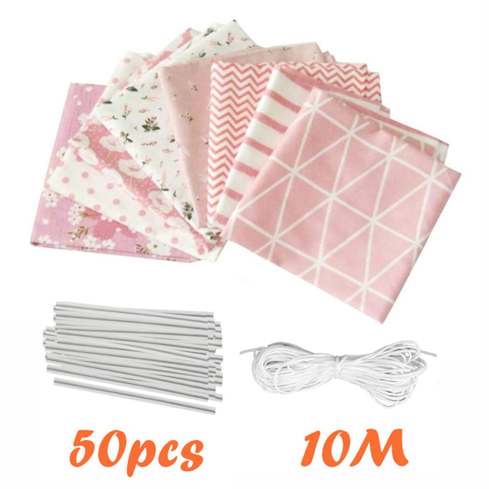Diy Set Katoen Textiel Stof 50X50 Cm Met 10 M Elas... – Grandado